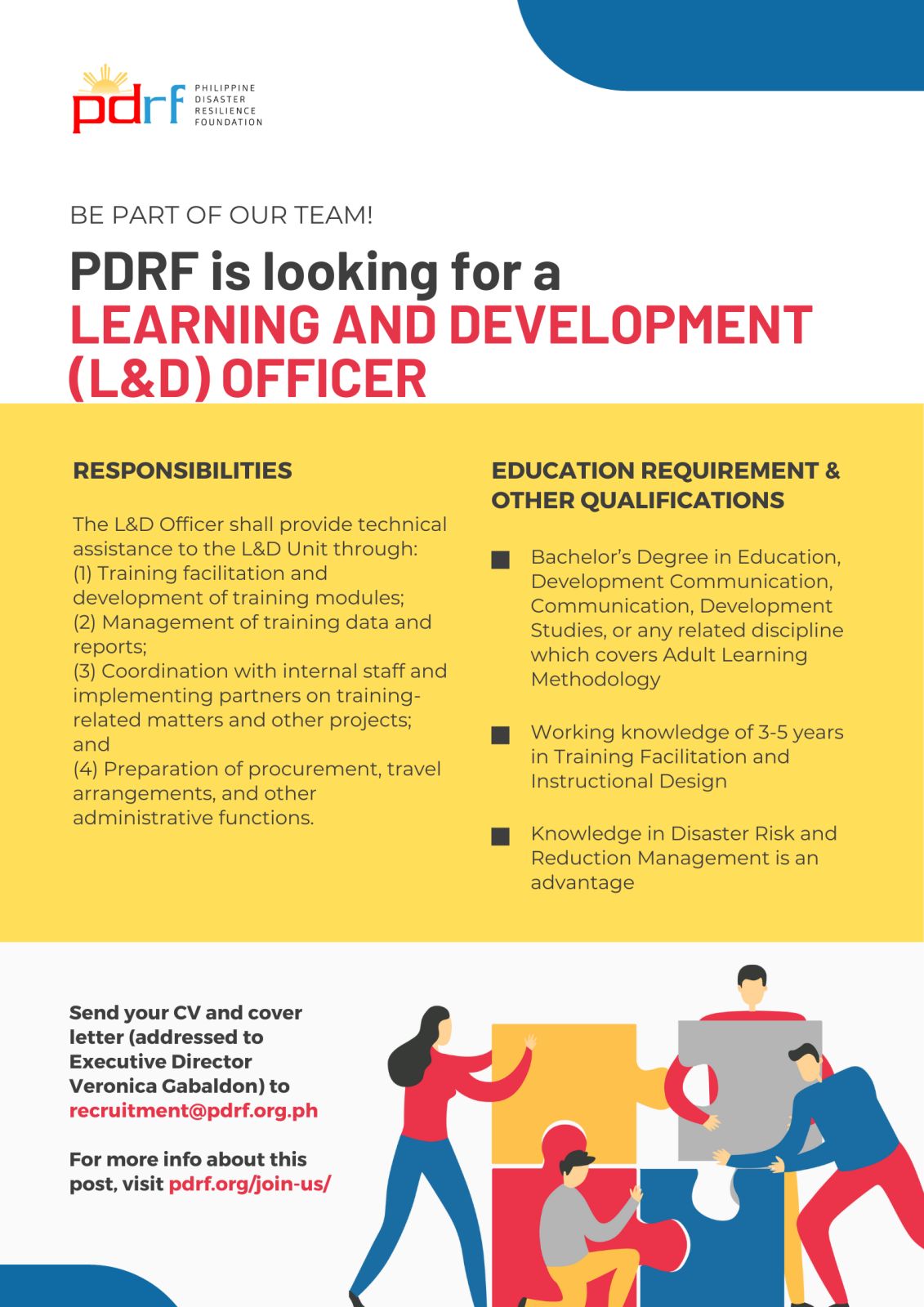 Join Us - Philippine Disaster Resilience Foundation