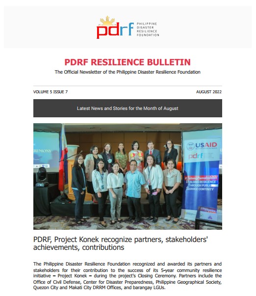 PDRF Resilience Bulletin Vol. 5 Issue 7 - Philippine Disaster ...