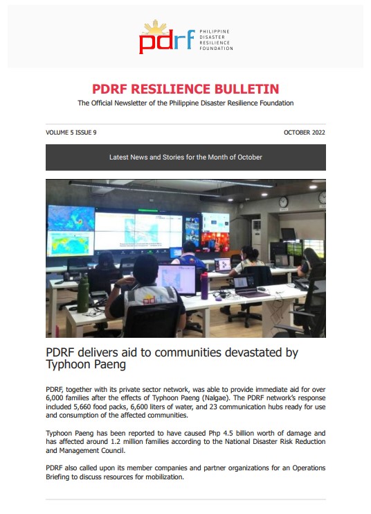 PDRF Resilience Bulletin Vol. 5 Issue 9 - Philippine Disaster ...